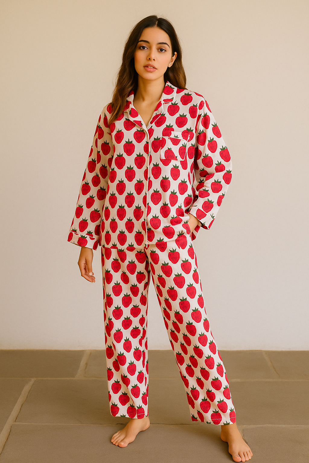 Strawberry Fields Co-ord Set (Pure Cotton)